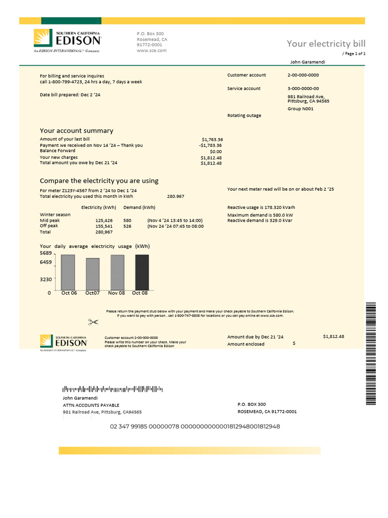 USA Southern California Edison PDF | PDF | Electrical Engineering | Power (Physics)