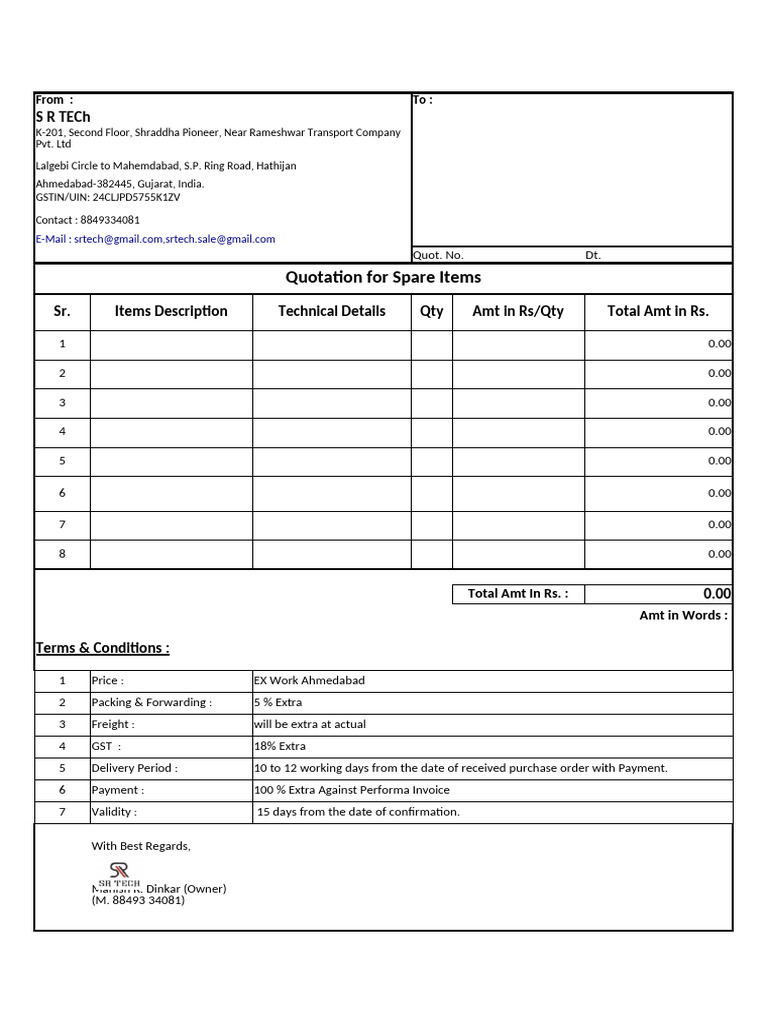 Sample of Quotation | PDF | Business Documents
