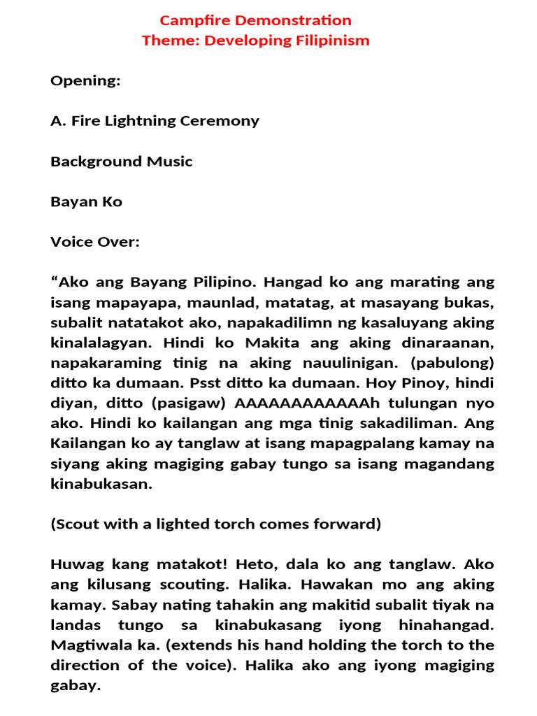 Campfire Ceremony | PDF