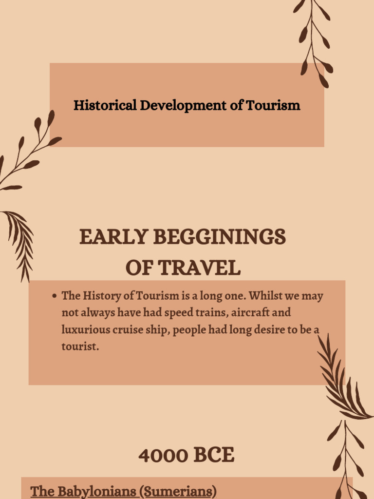 Lesson 2 Historical Development of Tourism | PDF | Tourism | Transport