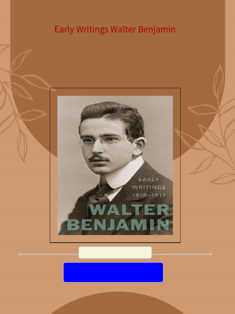 [FREE PDF sample] Early Writings Walter Benjamin ebooks | PDF