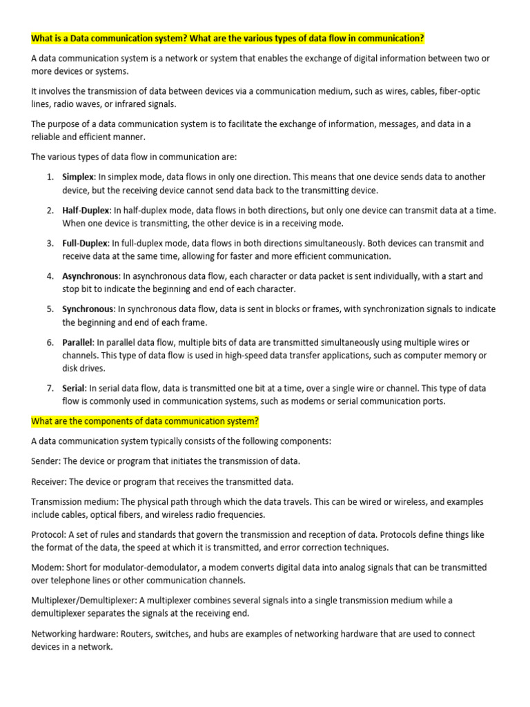 CN QB Unit 1 | PDF | Computer Network | Network Topology
