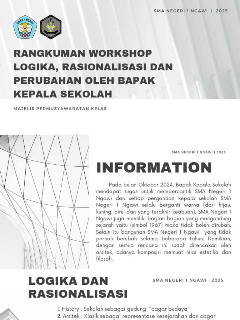 Rangkuman Workshop Logika, Rasionalisasi Dan Perubahan Oleh Bapak ...