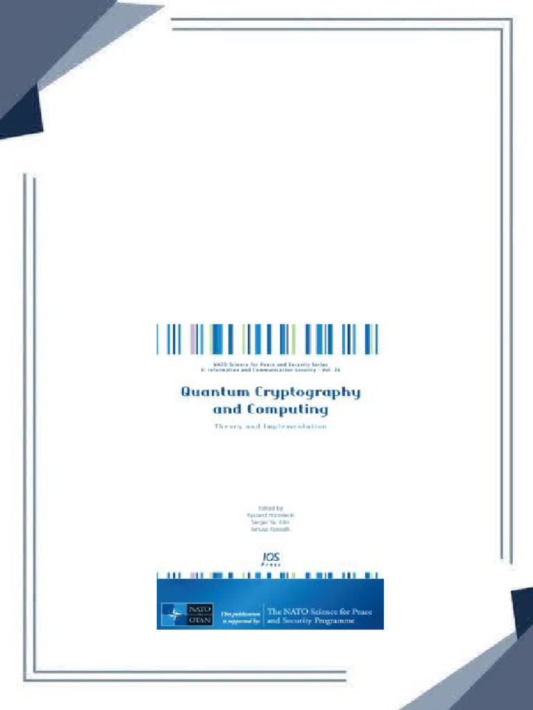 Instant download of Quantum Cryptography and Computing Theory and Implementation 1st Edition R ...