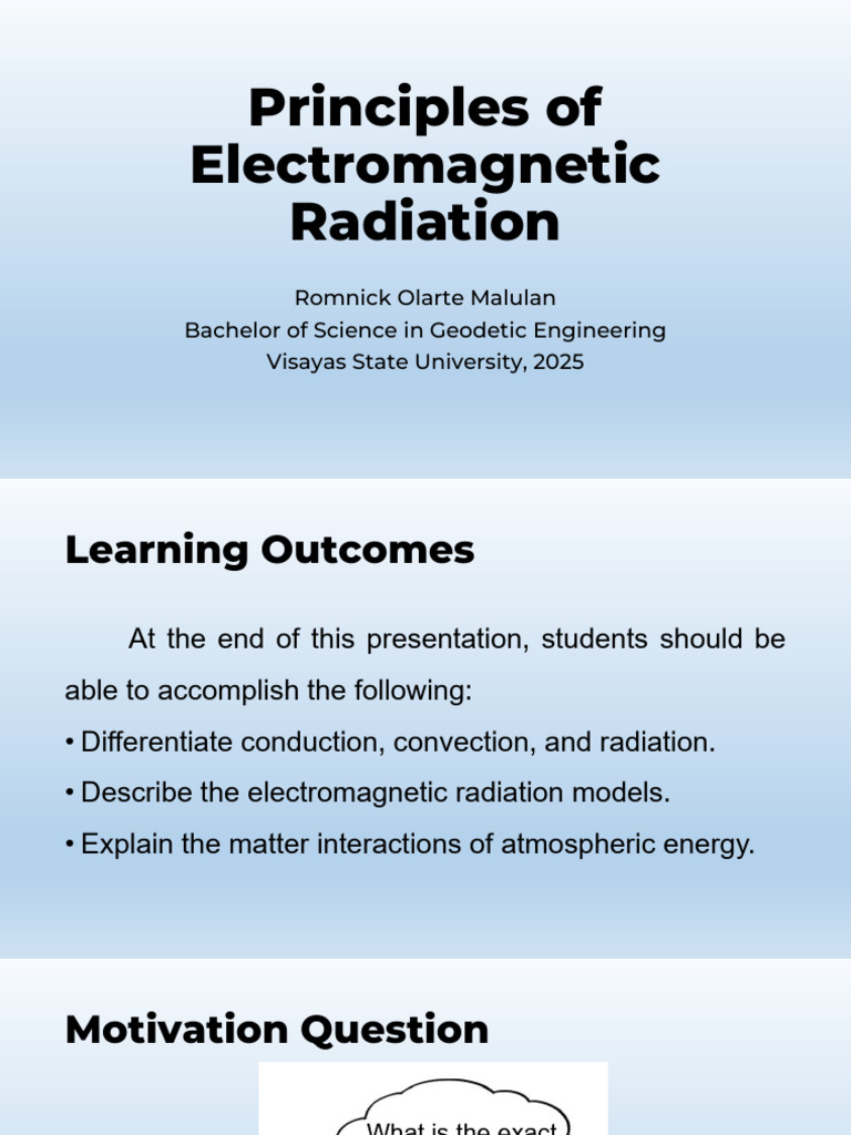 Principles of Electromagnetic Radiation | PDF | Electromagnetic ...
