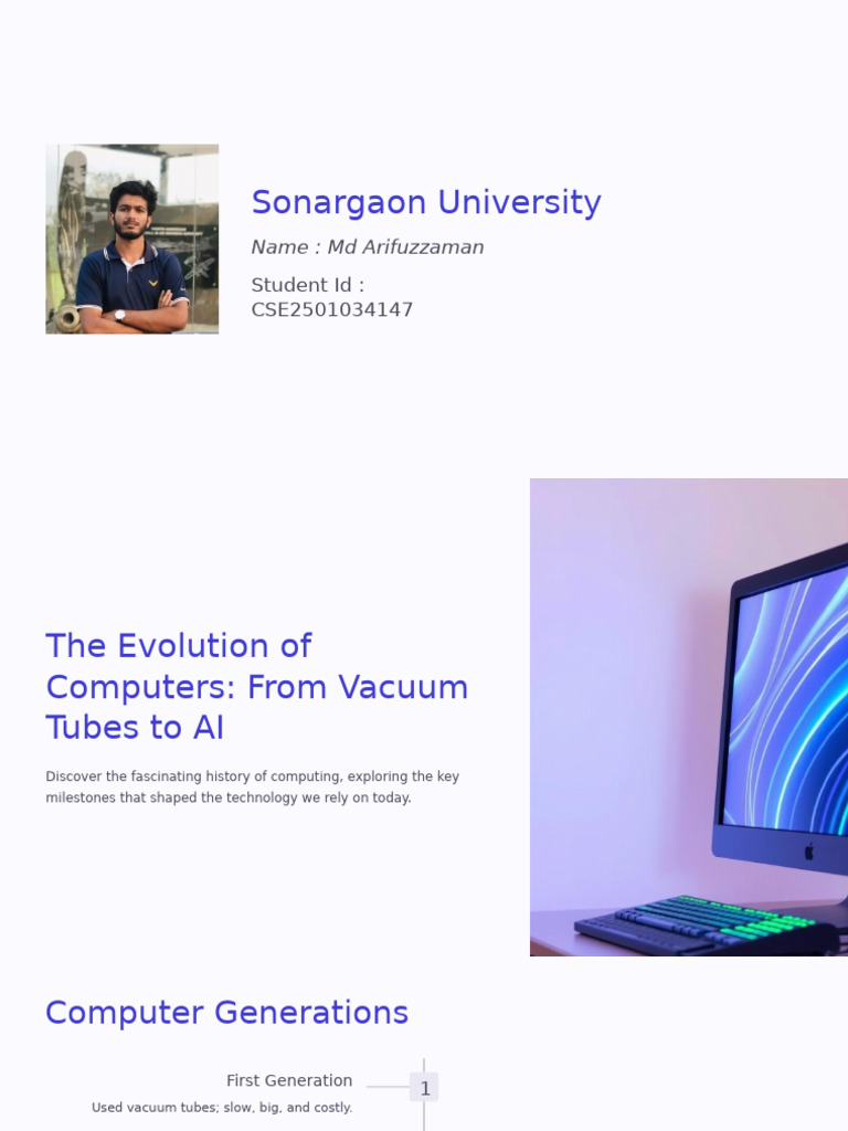 Computers Generation Presentation | PDF | Personal Computers | Integrated Circuit