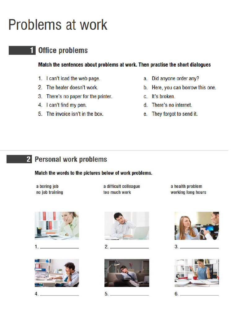A2 Problems at Work | PDF