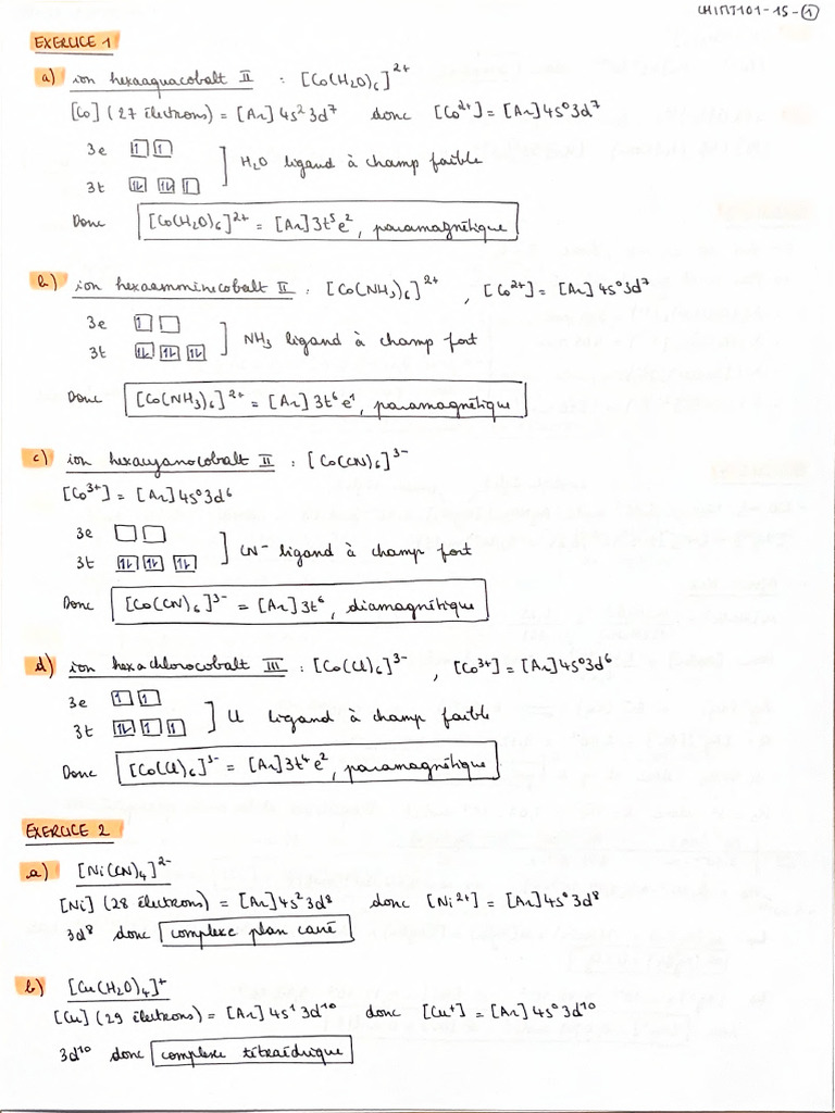 Etude Des Complexes Et Équilibre de Complexation | PDF
