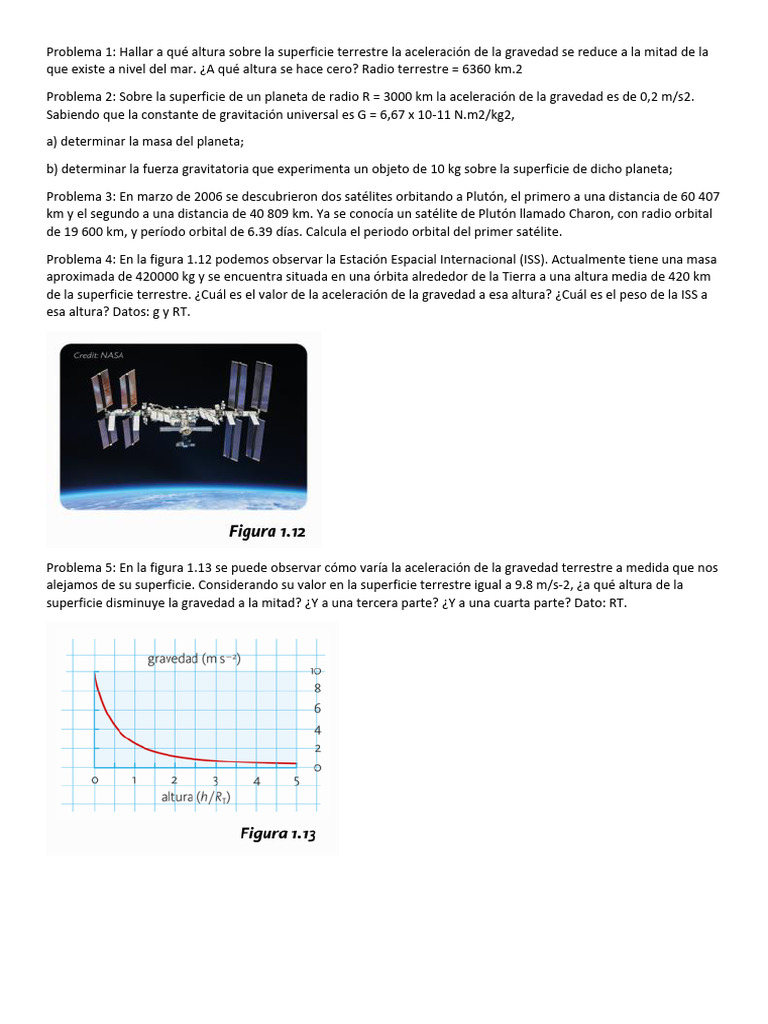 Problemas de Gravitación, G y 3ra Ley de Kepler PDF | PDF