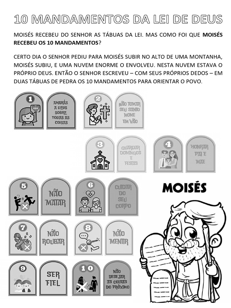 Os 10 Mandamentos da Lei de Deus | PDF