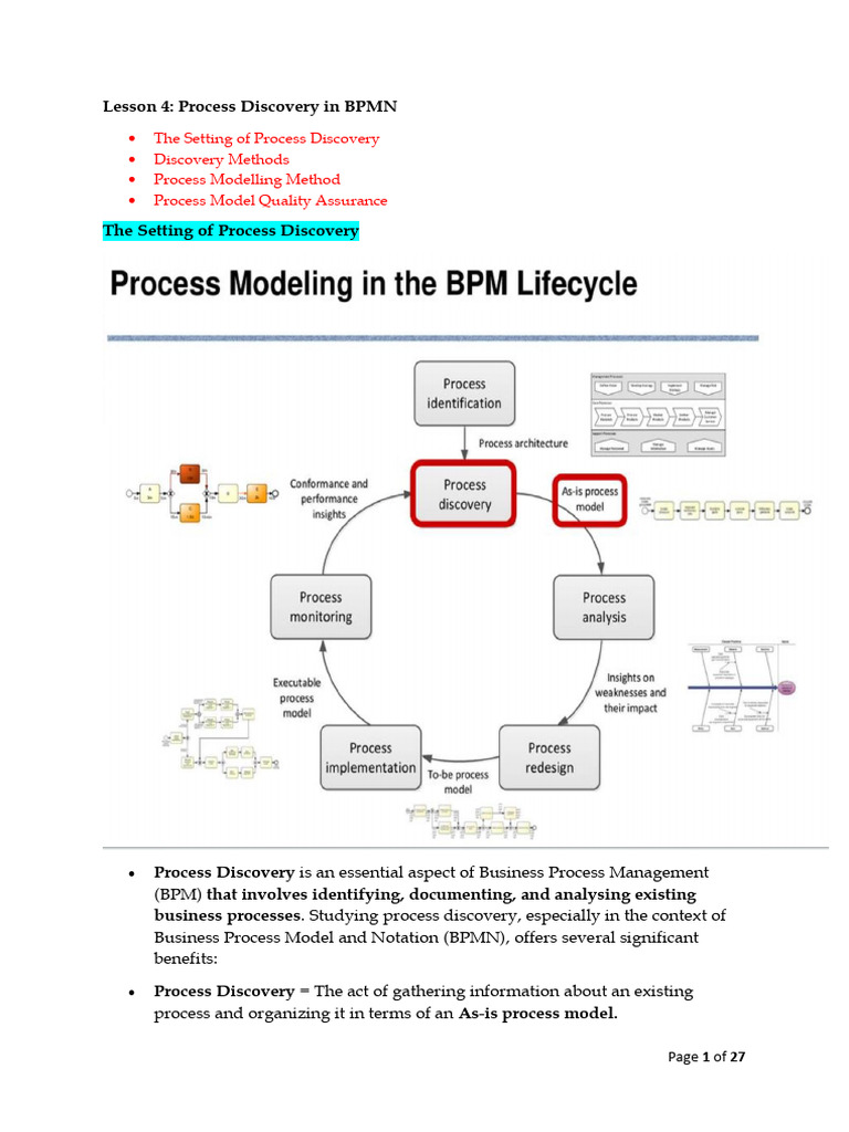 BPMN Process Discovery Guide | PDF | Conceptual Model | Business Process