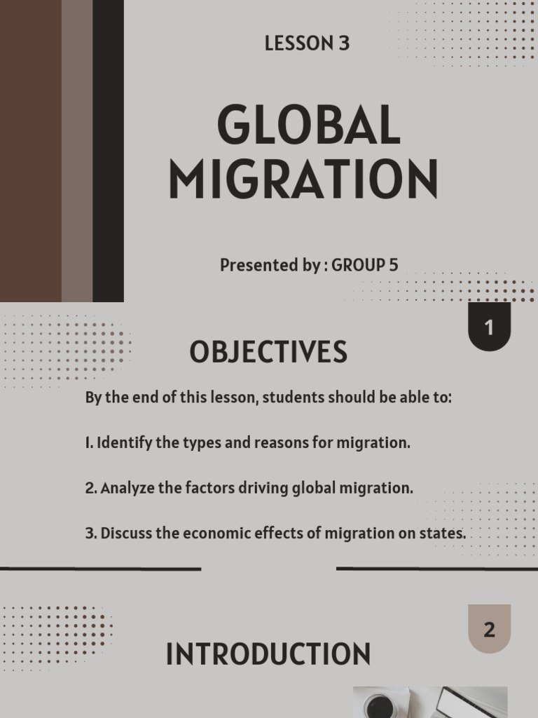 Unit 5 Lesson 3 Global Population and Mobility | PDF | Human Migration ...