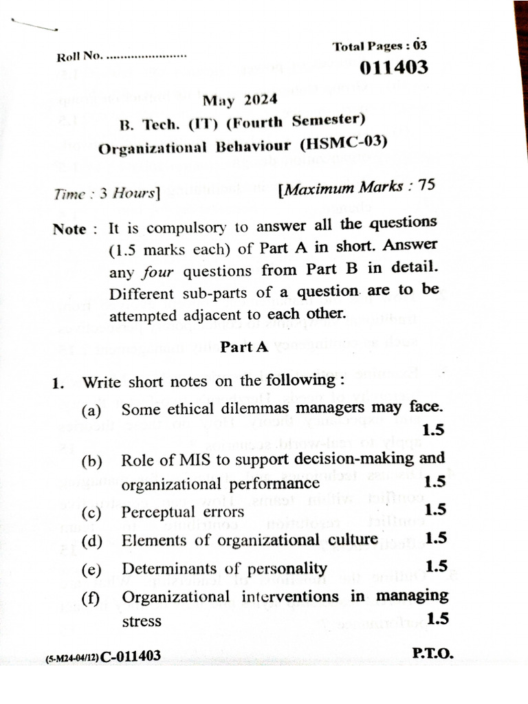 B.Tech CSE 4th Sem | PDF