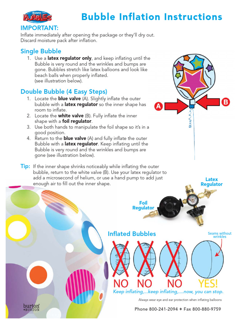 Bubble Inflation Guidelines | PDF