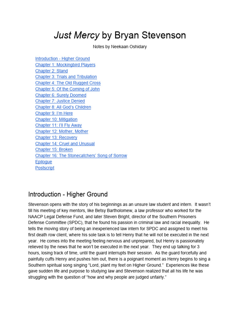 Just Mercy | PDF | Incarceration In The United States | Prison