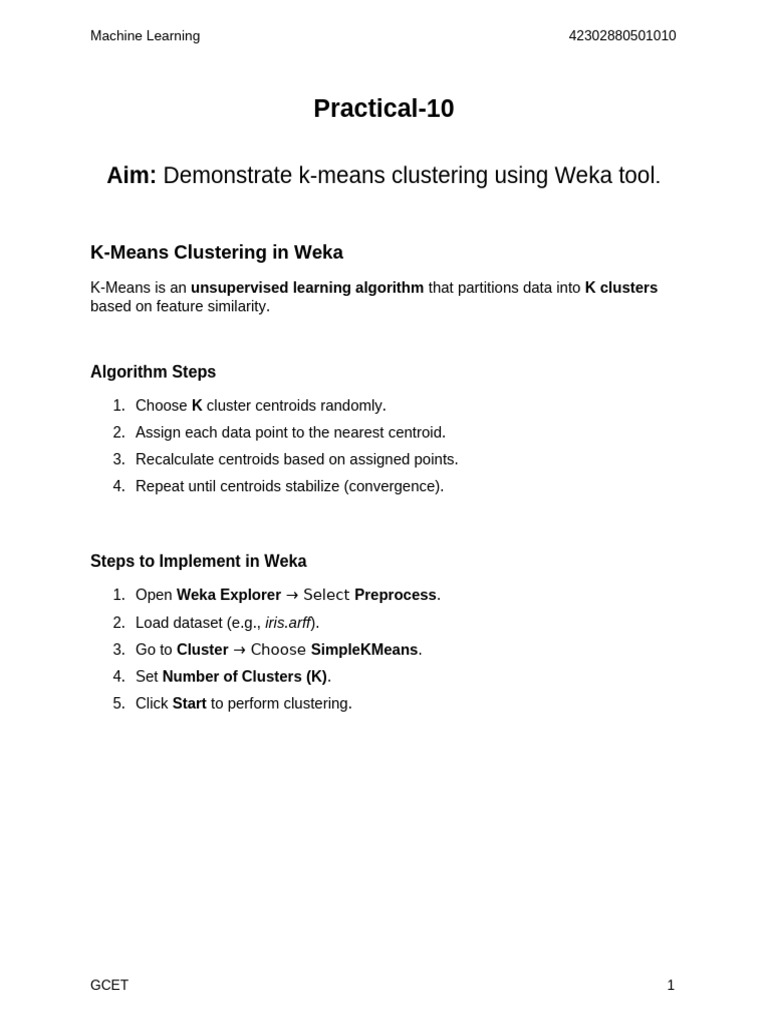 ML Practical-10 | PDF