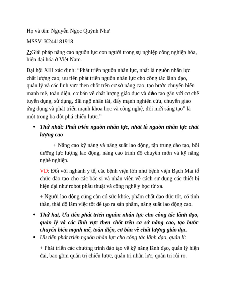 Quynh Nhu K244181918 | PDF