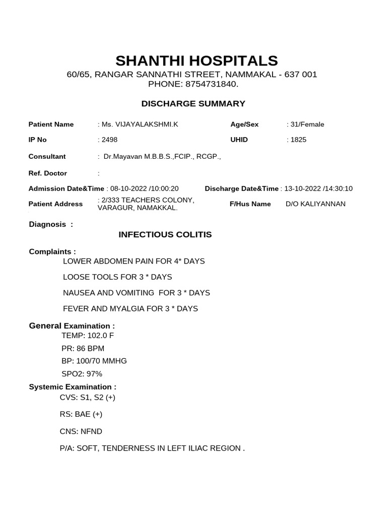 Infectious Colitis | PDF