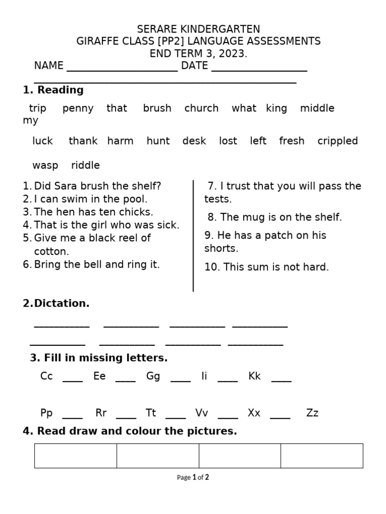 (PP2) Language Assessment End Term 3 2023. | PDF