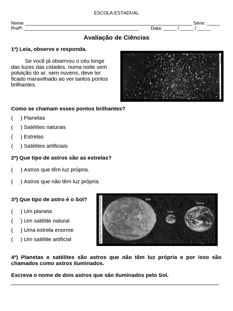 Astros luminosos e iluminados | PDF