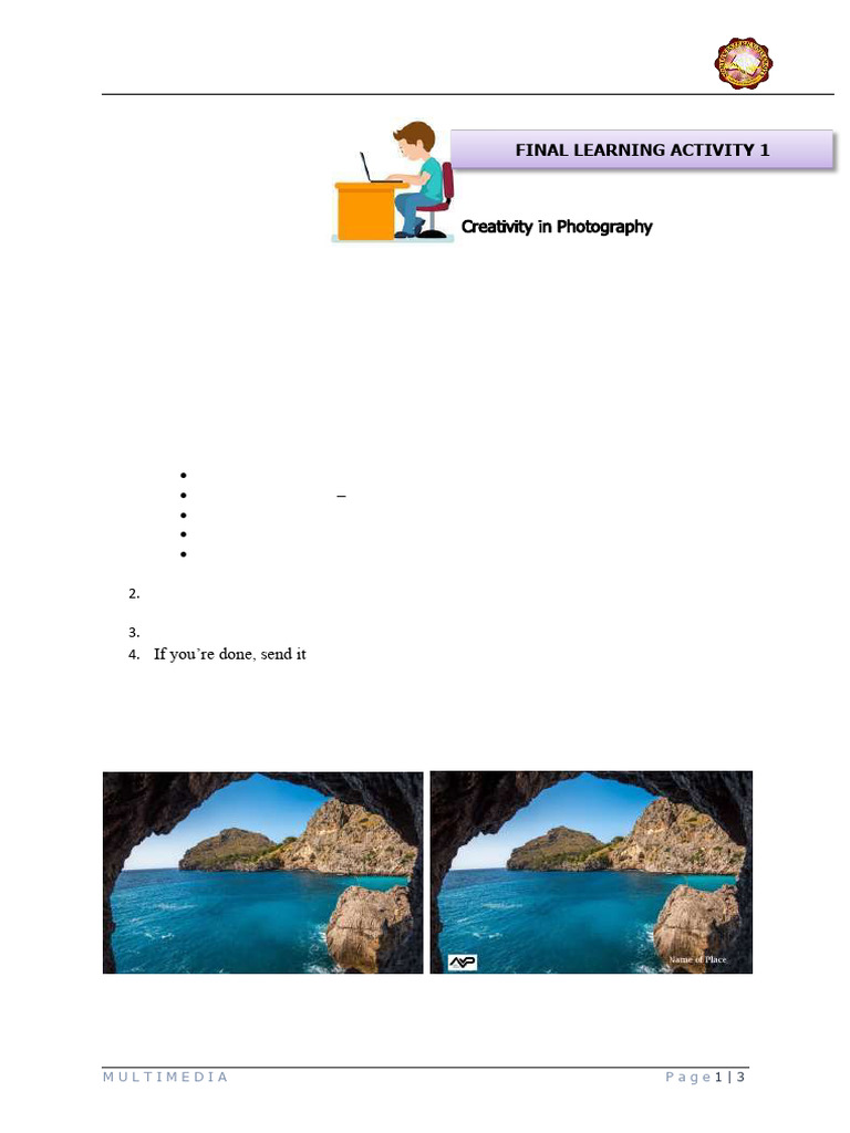 FINAL LEARNING ACTIVITY 1 Revised | PDF | Image Editing | Photograph