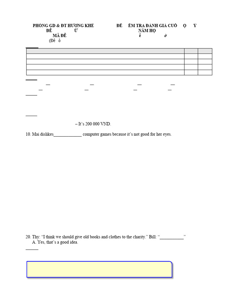 English Test for Grade 7 Students | PDF | Judo | Foods