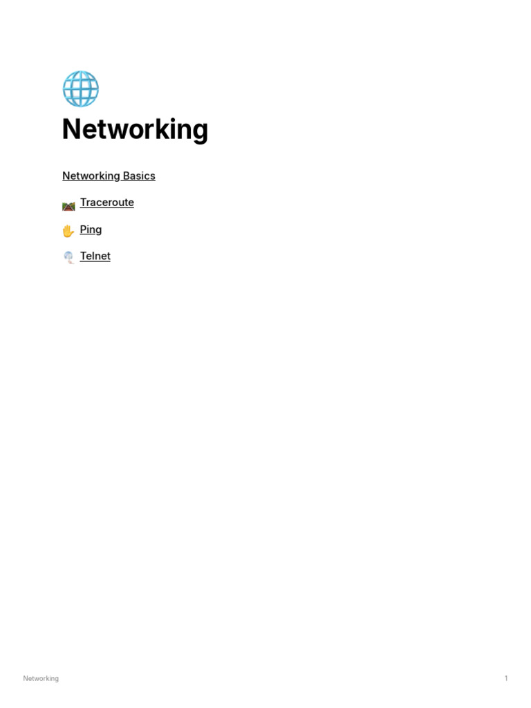 Networking Basics and Tools Guide | PDF