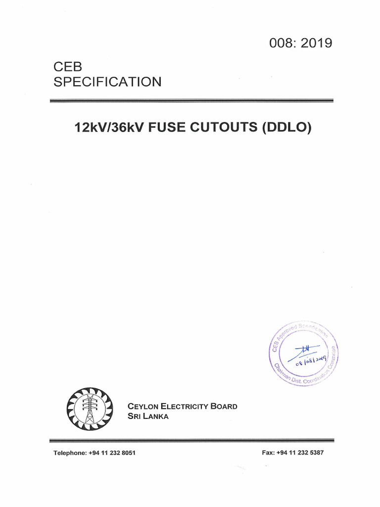 2019 12kV 36kV FUSE CUTOUTS DDLO | PDF