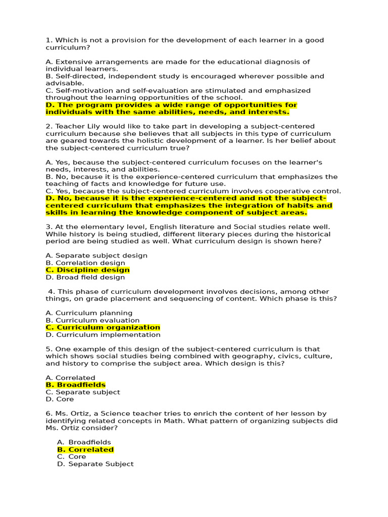 ED 301 REVIEWER | PDF | Curriculum | Learning