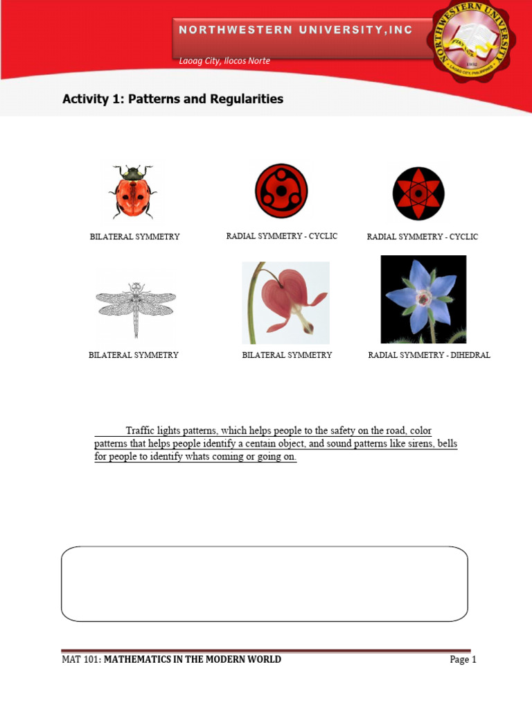 Activity 1. Pattern and Regularities | PDF
