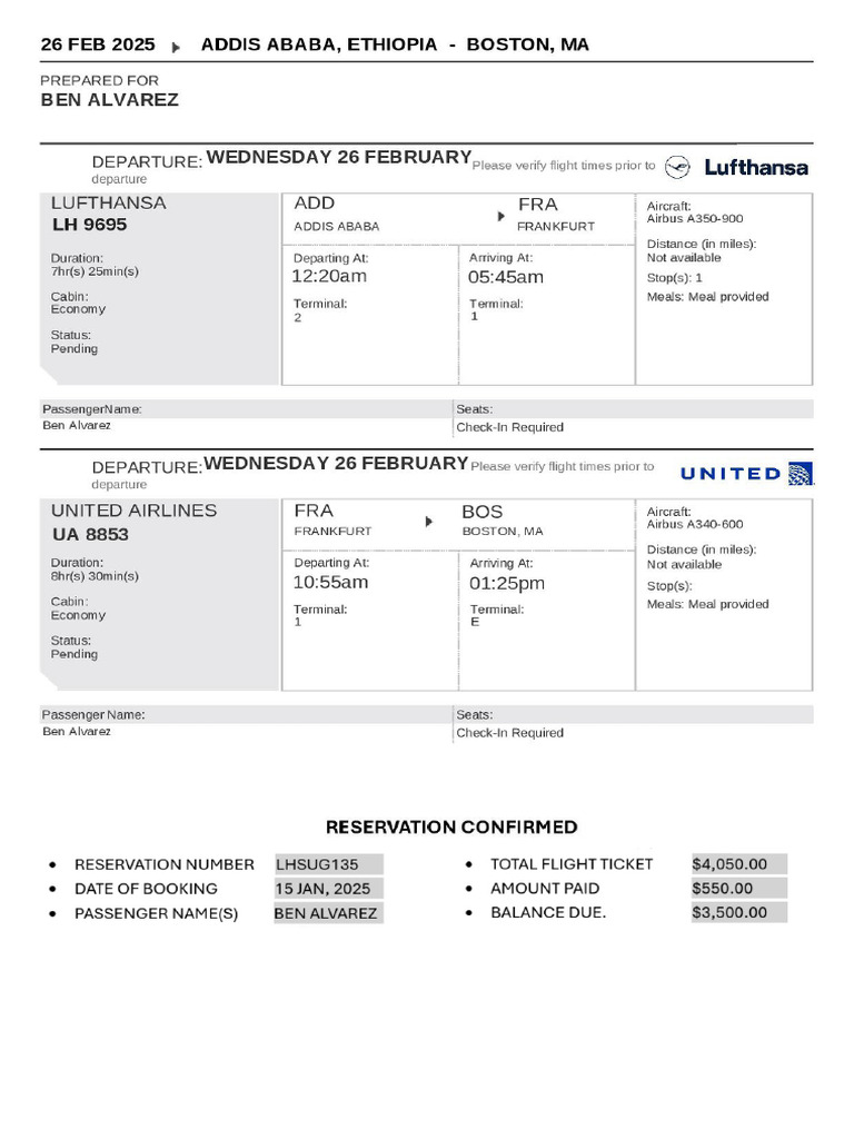 Ben Alvarez Ticket | PDF