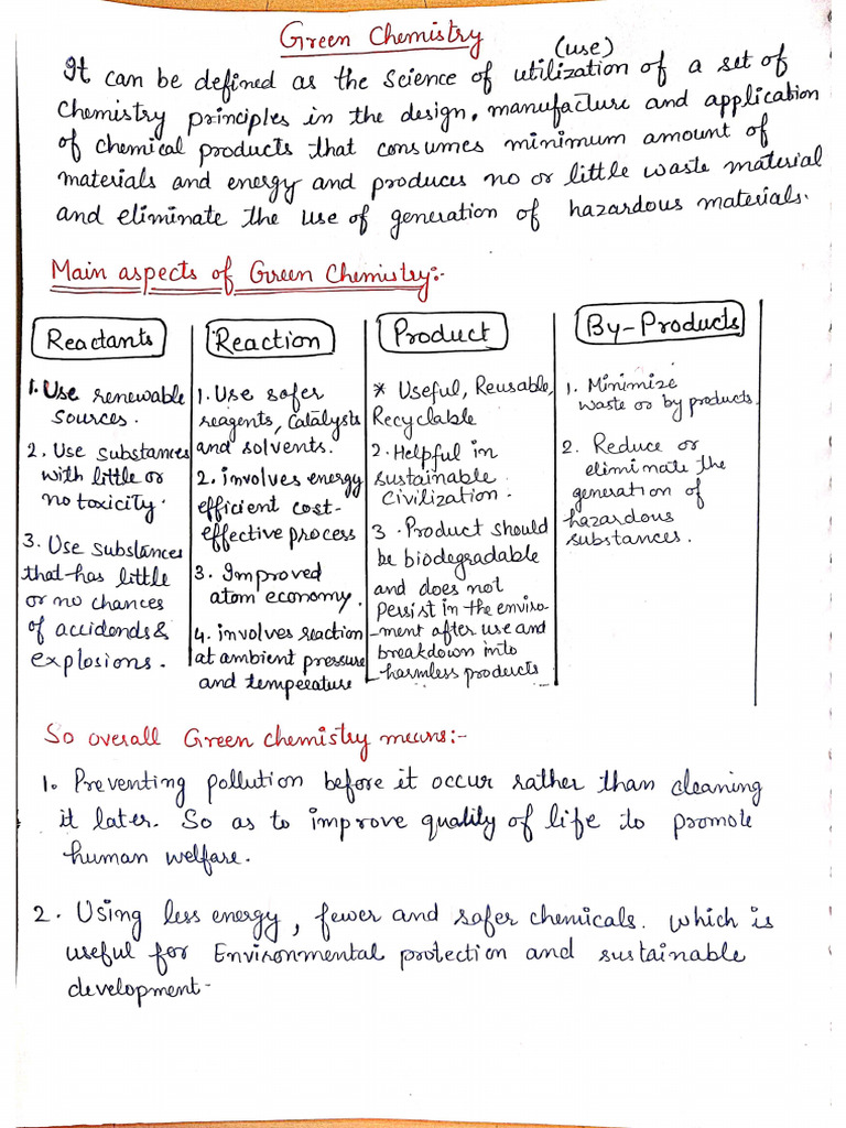 Green Chemistry | PDF
