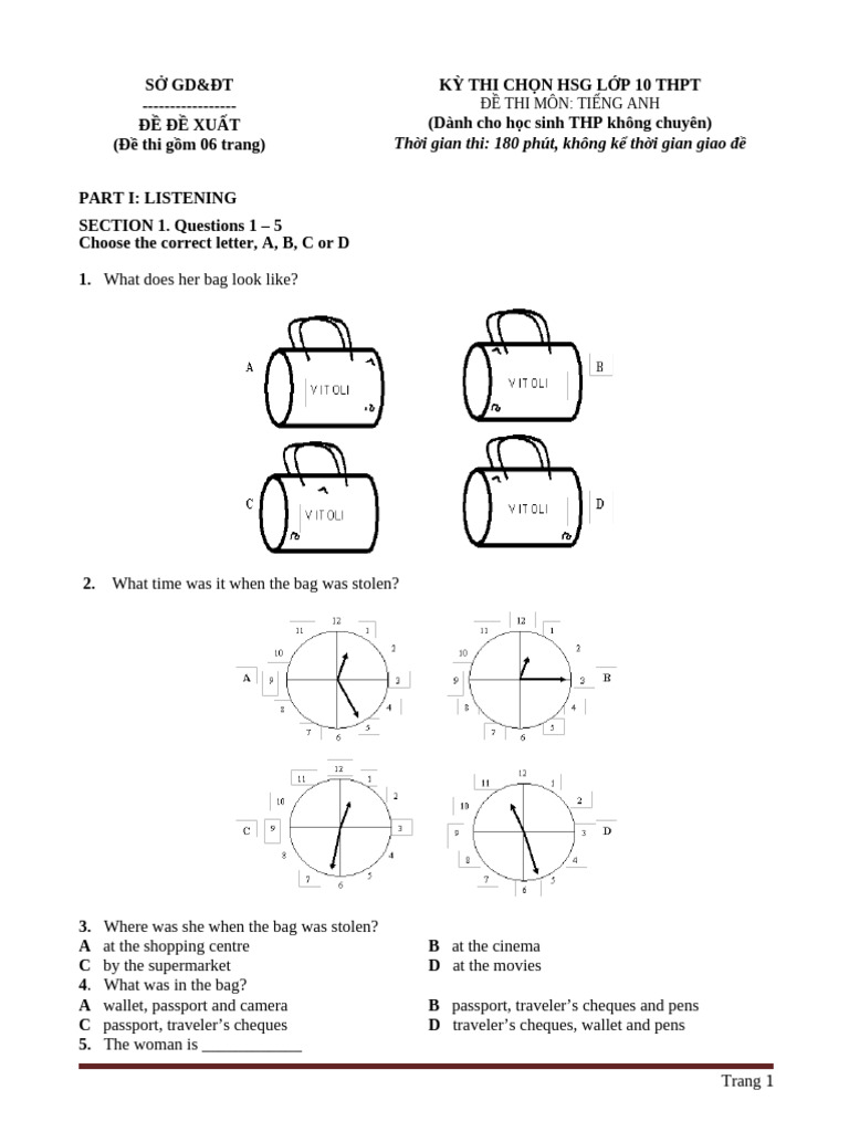 English Exam for Grade 10 Students | PDF | Santa Claus