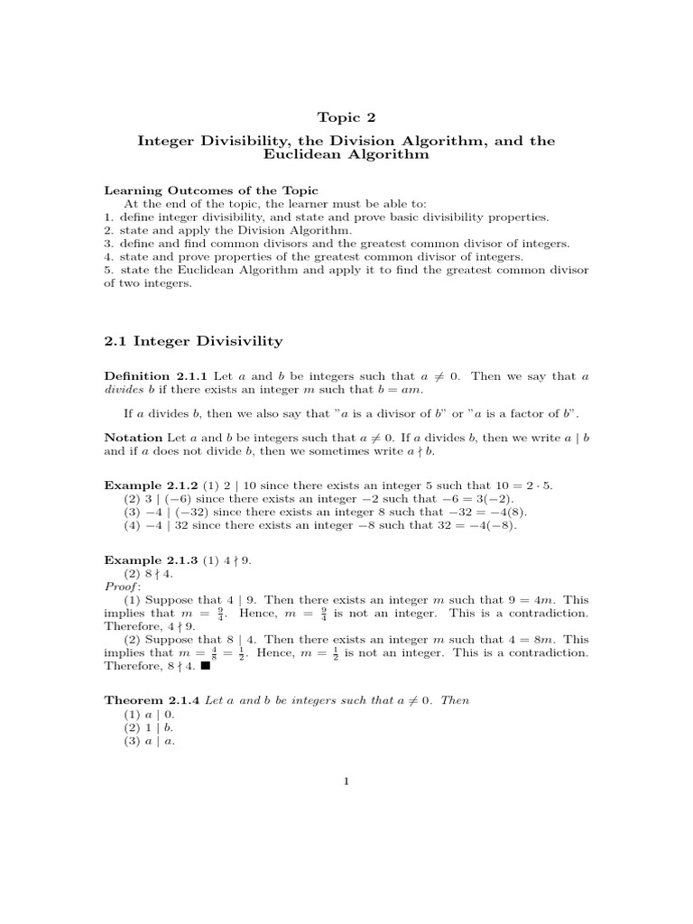 SE282-TOPIC-2 | PDF | Discrete Mathematics | Arithmetic