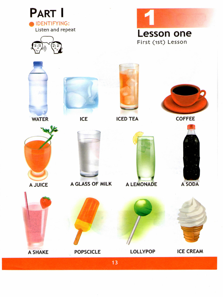 Beverage Vocabulary Lesson 1 | PDF