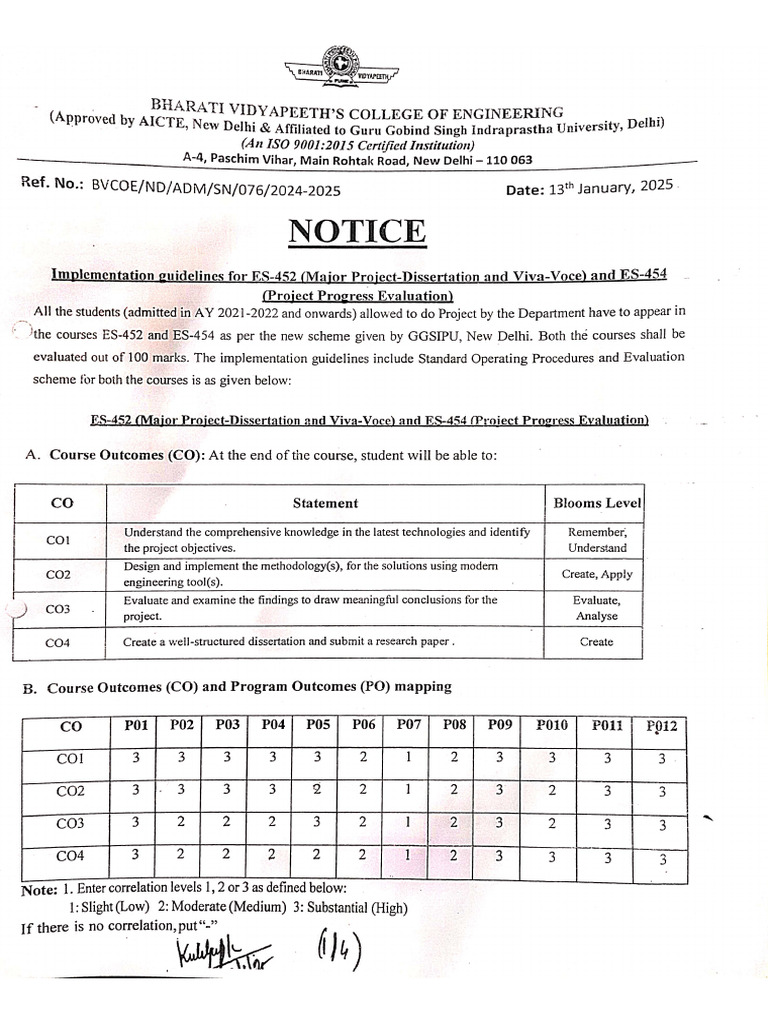 Major Project Evaluation Notice | PDF