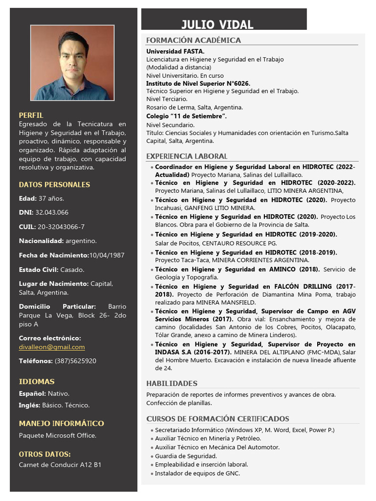 CV - Julio v. Martínez | PDF | Microsoft | Software