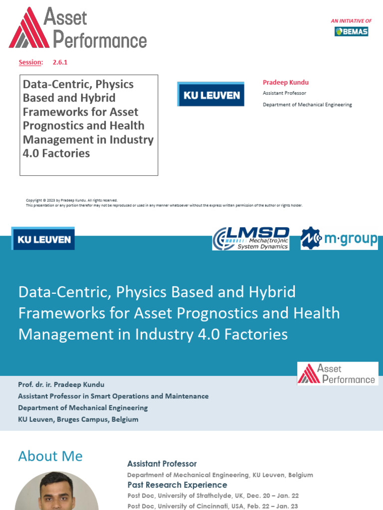 Data-Centric, Physics-Based and Hybrid Frameworks For Asset Prognostics | PDF | Mechanical ...