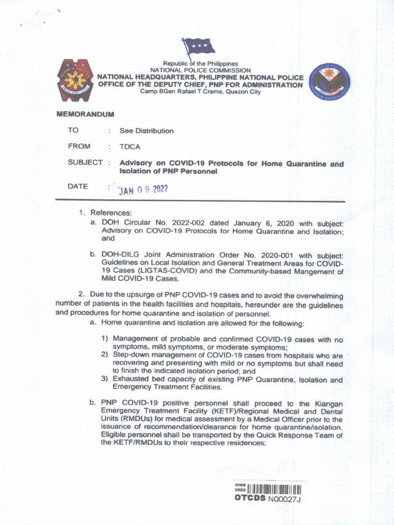 MSG NO 14 Guidelines On Home Quarantine and Isolation | PDF