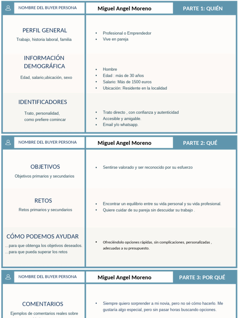 M1U3 Practica 3 Plantilla Buyer Persona | PDF | Economias