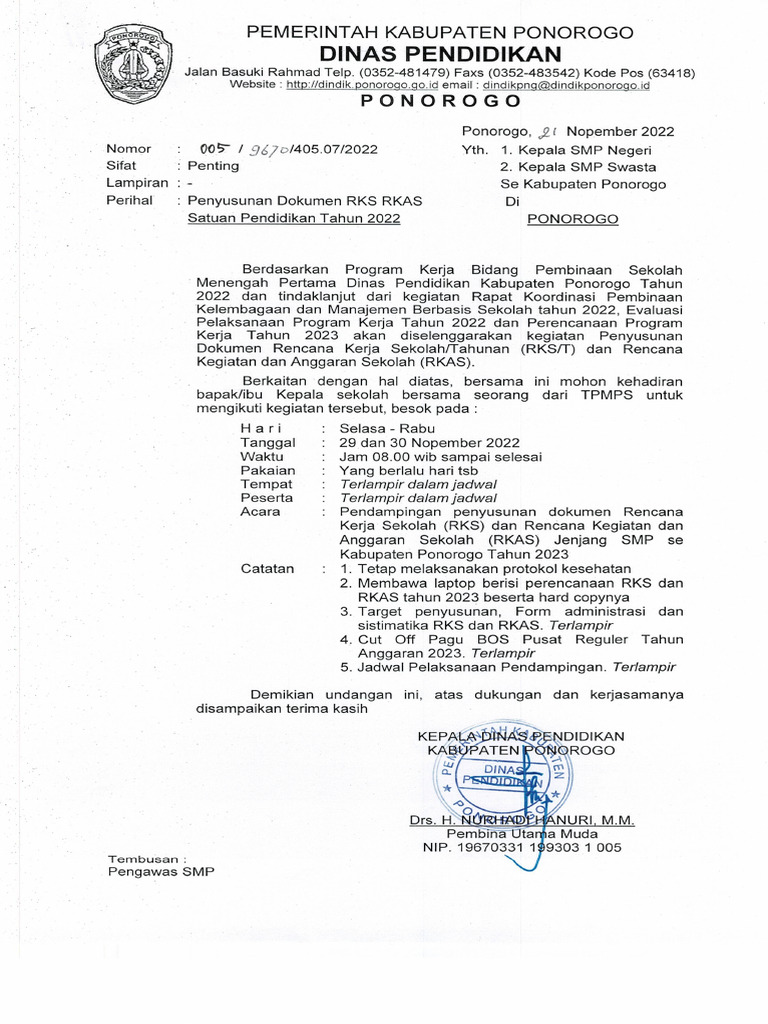 penyusunan RKS dan RKAS 2022 | PDF