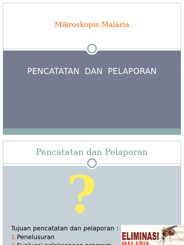 Pencatatan Dan Pelaporan Malaria | PDF