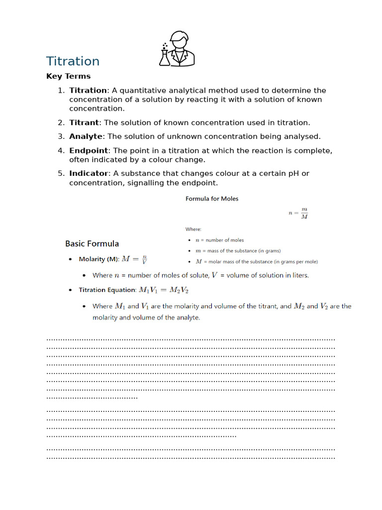 Titration Practical | PDF