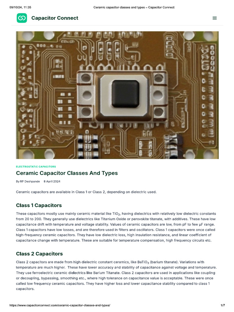 Vadenecum Classi 1 2 3 Condensatori Ceramici | PDF