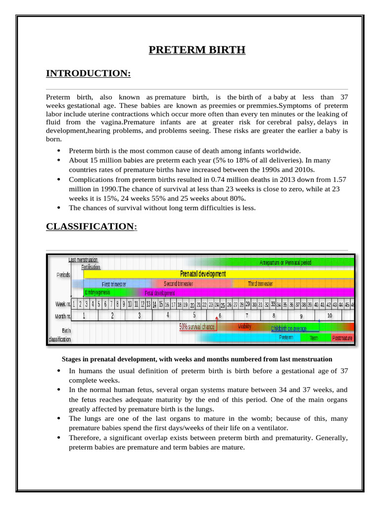 Pre Term and Post Term Pregnancy | PDF | Preterm Birth | Childbirth