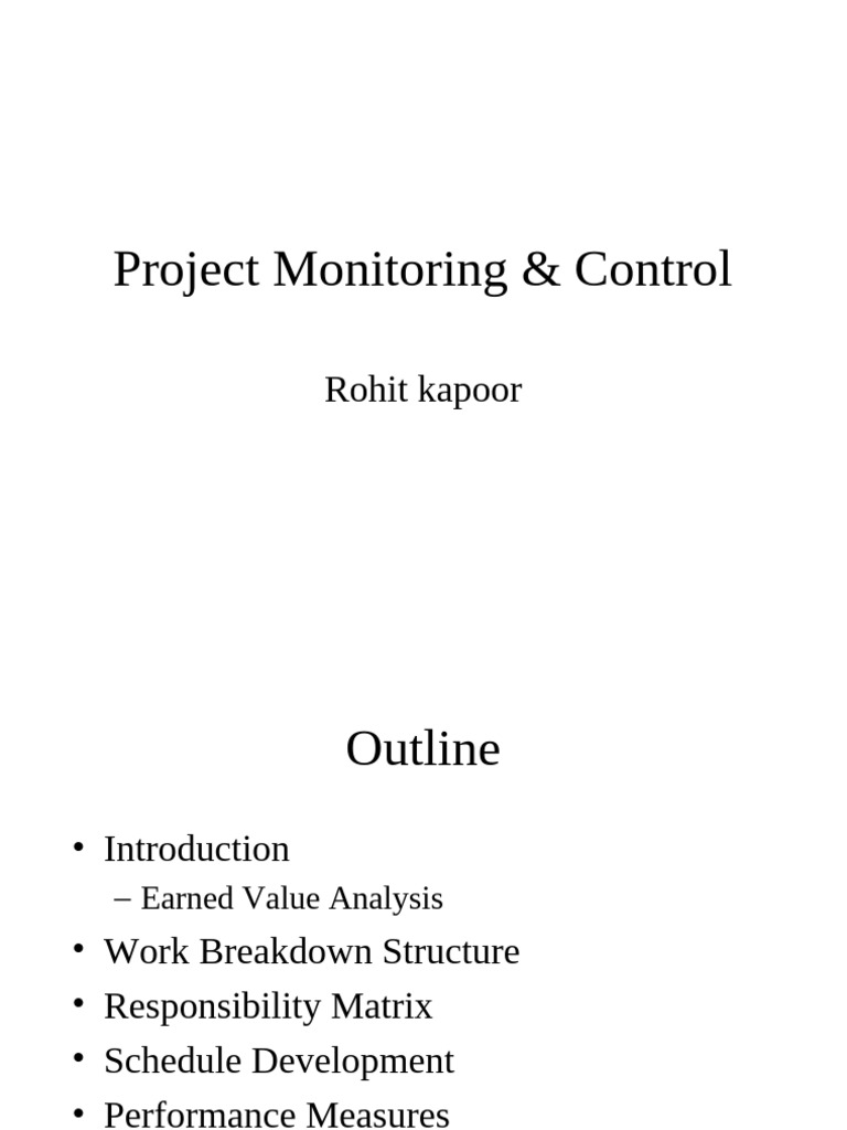 Session 15 & 16 Project Monitoring and Control | PDF | Project Management