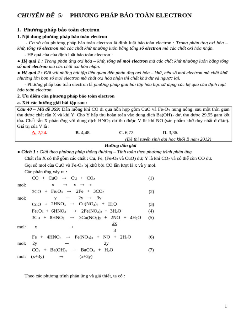 PP5 Bao Toan Electron | PDF