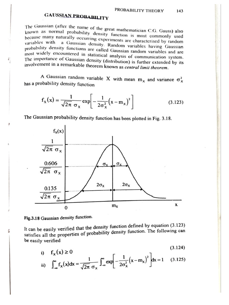 Gaussian distribution | PDF