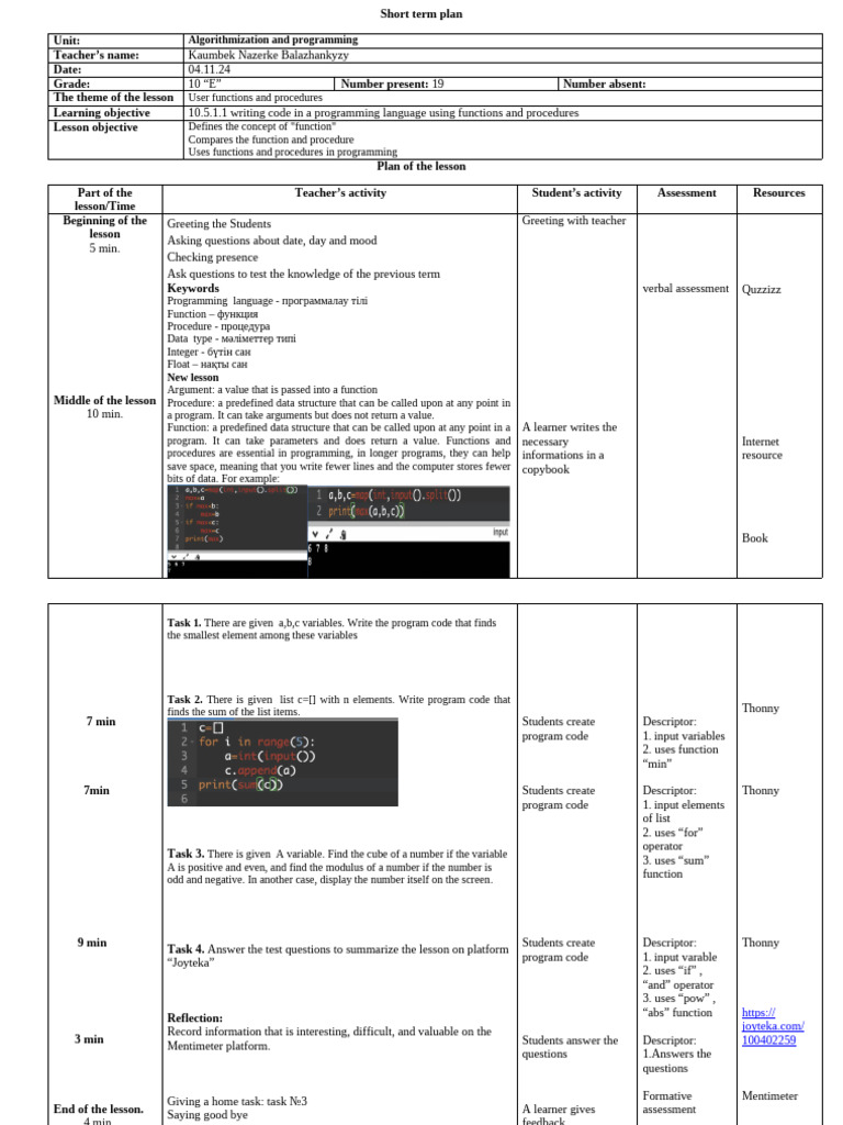 04.11.24user Functions and Procedures | PDF | Parameter (Computer ...