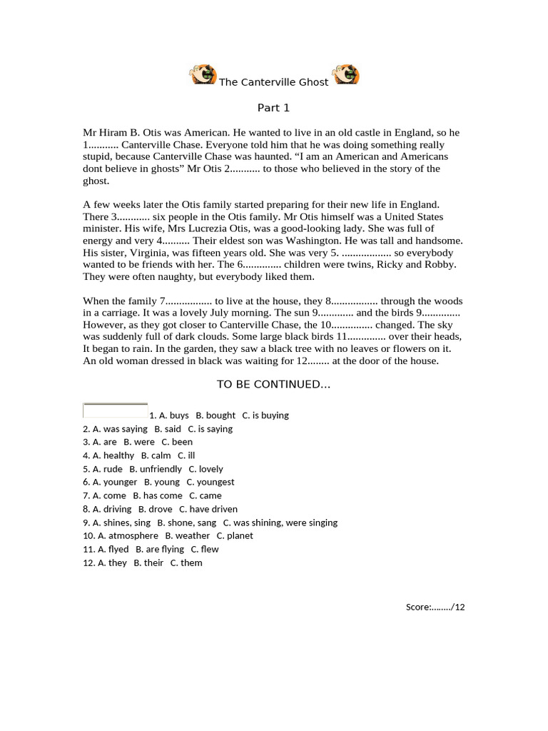 The Canterville Ghost close text | PDF